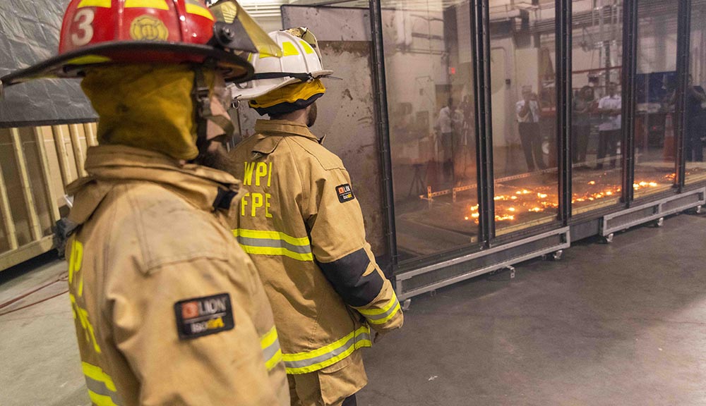 Controlled Burn in Wind Tunnel Provides Data for Wildland Firefighters