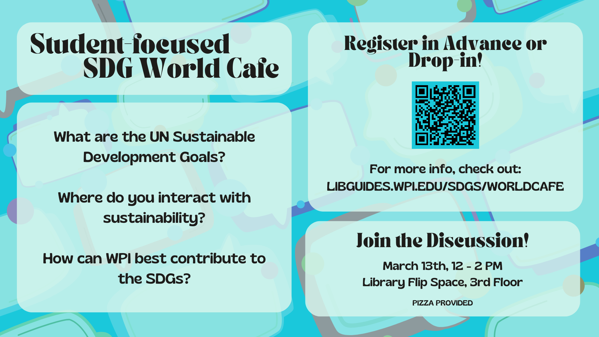 Student World Café on the UN Sustainable Development Goals at WPI ...